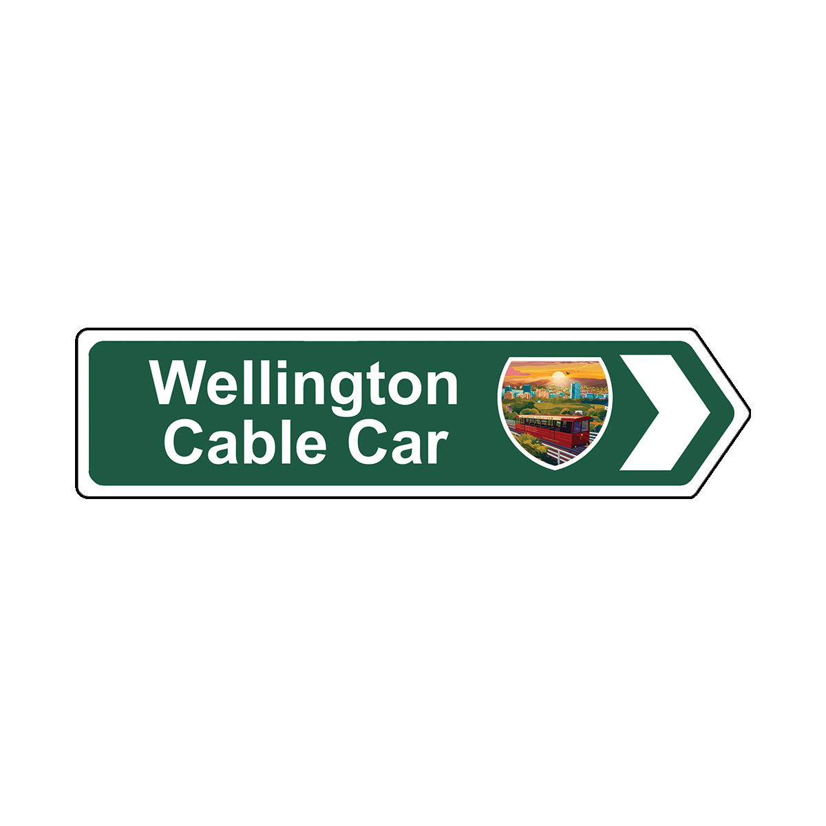 Native Road Sign Arrow Magnet - Wellington Cable Car – MyMerchant