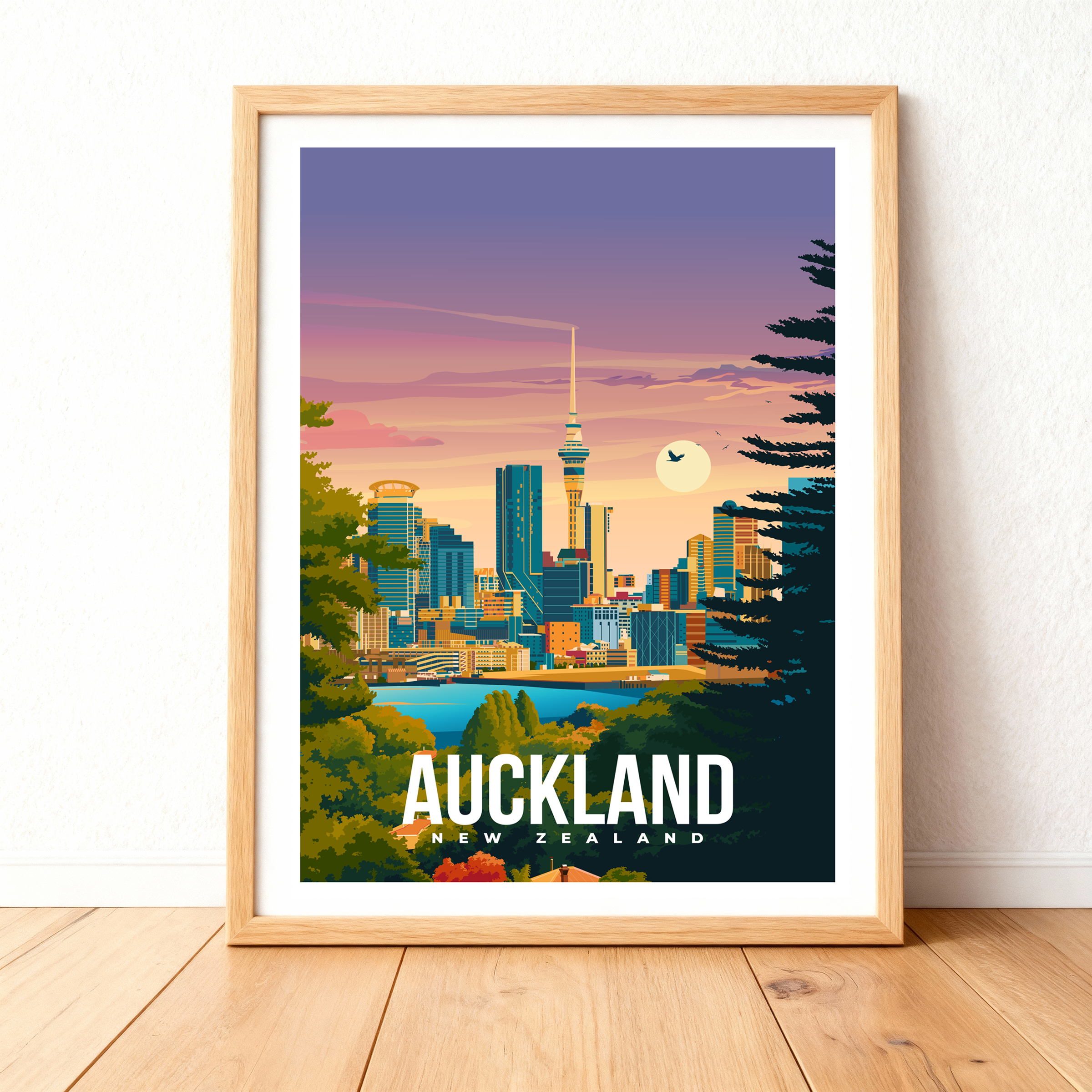 Native - Auckland Travel Print A3 – MyMerchant