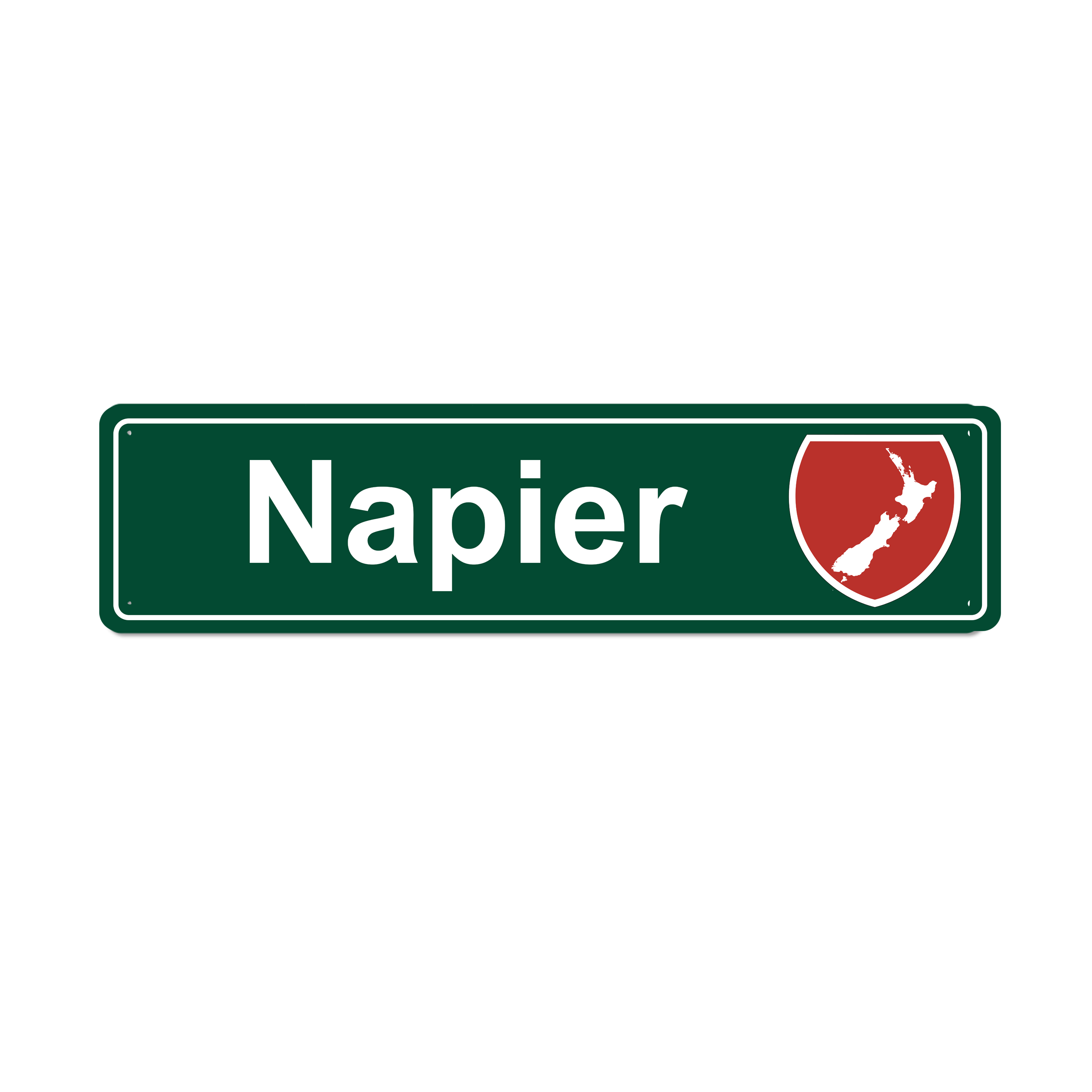 Napier Metal Sign - NZ Map Roadsign – MyMerchant
